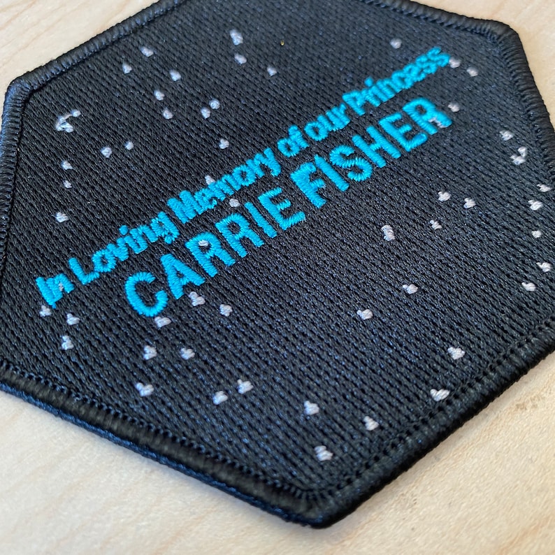 In Loving Memory Hex Embroidered Patch carrie Fisher Tribute - Etsy