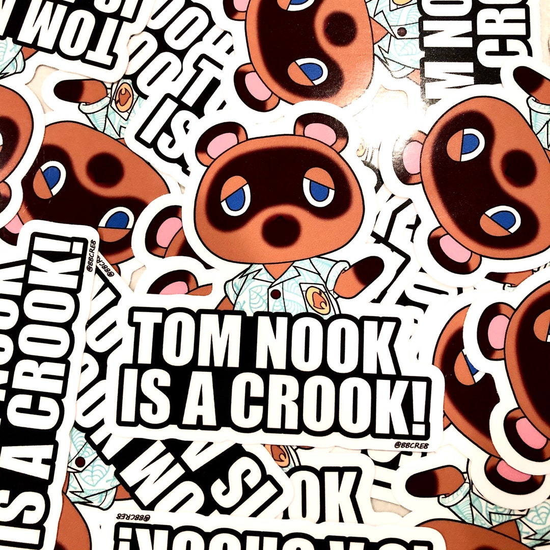 Tom Racoon Nook Sticker ACNH Sticker New Horizons Sticker - Etsy