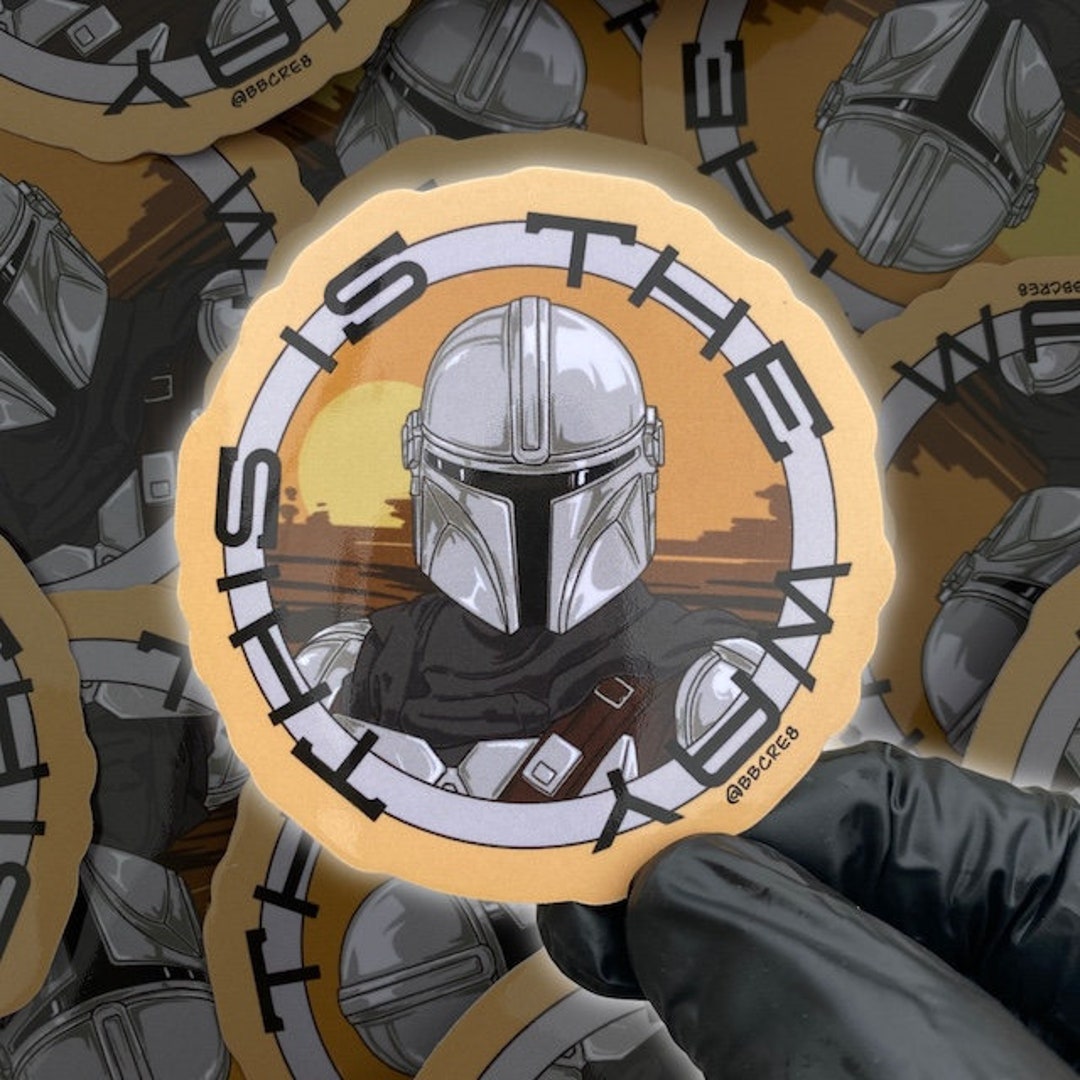 Mando This the Way Sticker, Car Vinyl Decal Sticker, Mandalorian ...