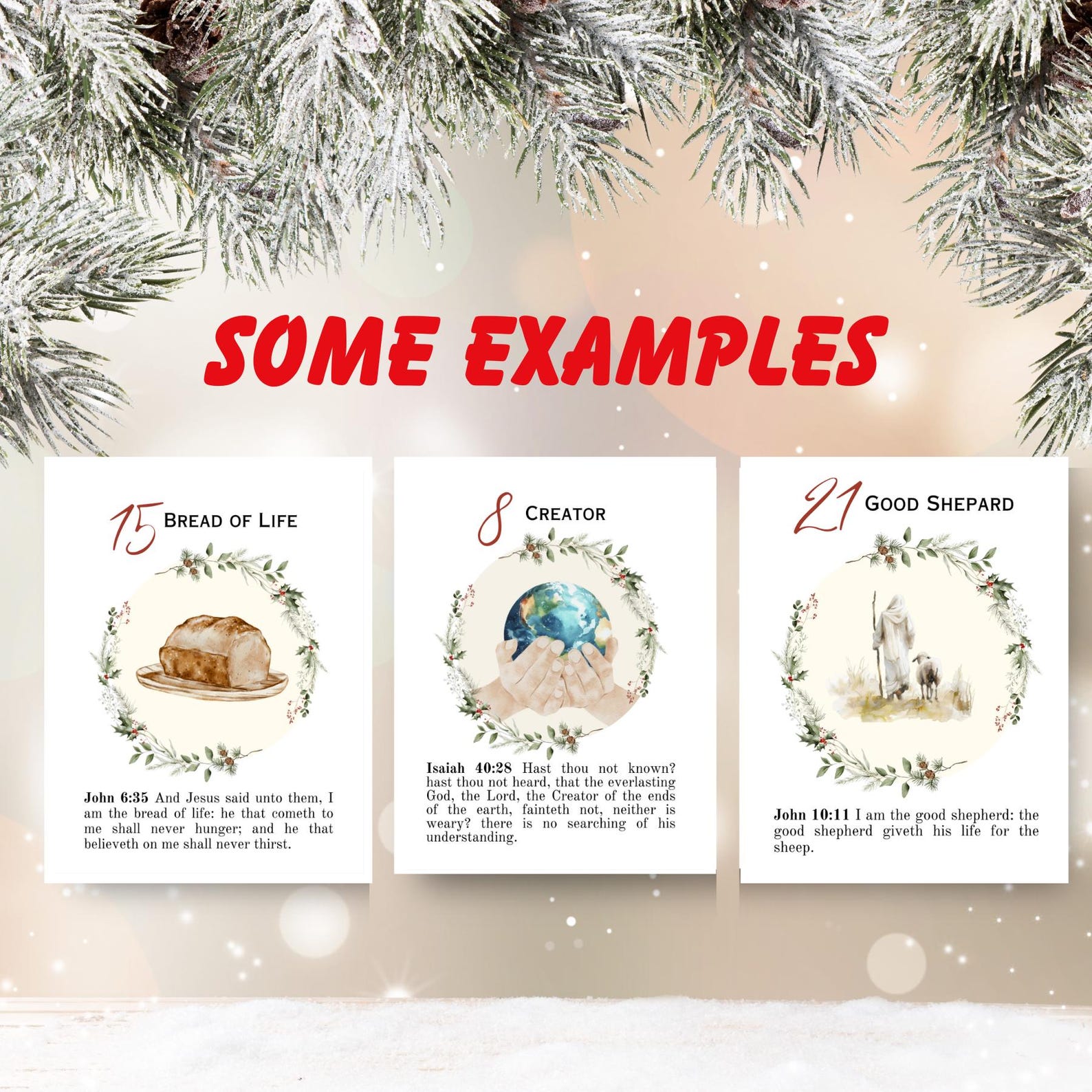 Jesus Christ Advent Calendar: 25 Names, KJV Scriptures, Christian Gift ...