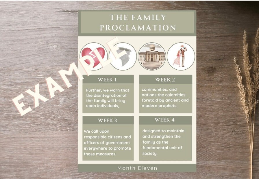 Memorize the Family Proclamation in 2024 Monthly Flyers W/ Short ...