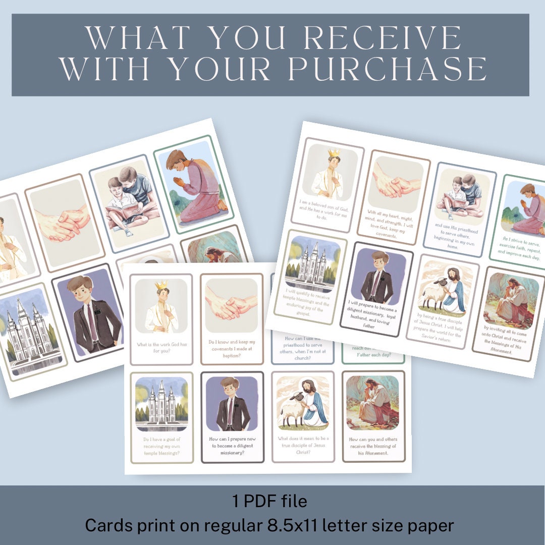 Memorize the Young Men's Theme in a Youth Activity/competition 8 Cards ...