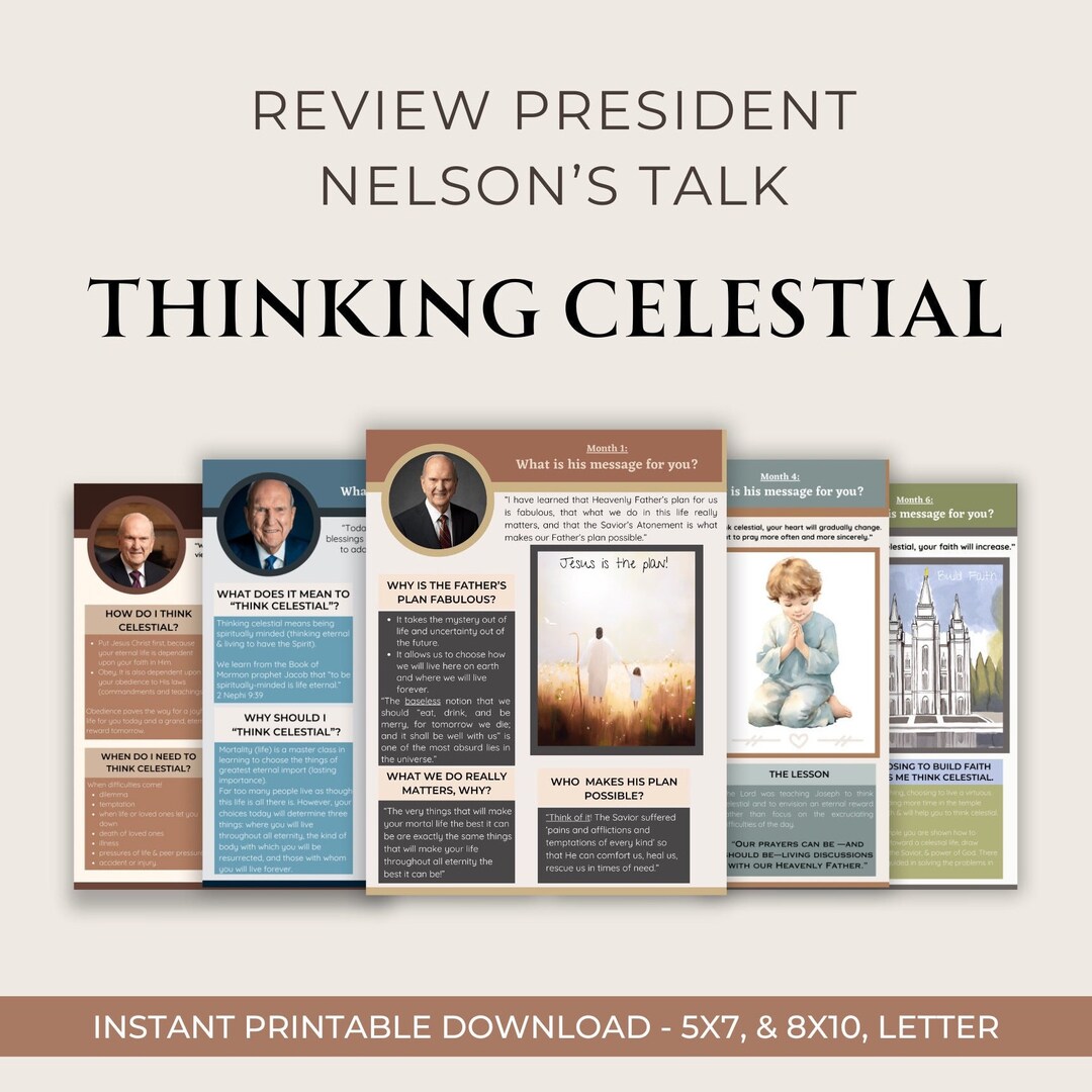 General Conference 2023 "thinking Celestial" Review/study! Monthly ...