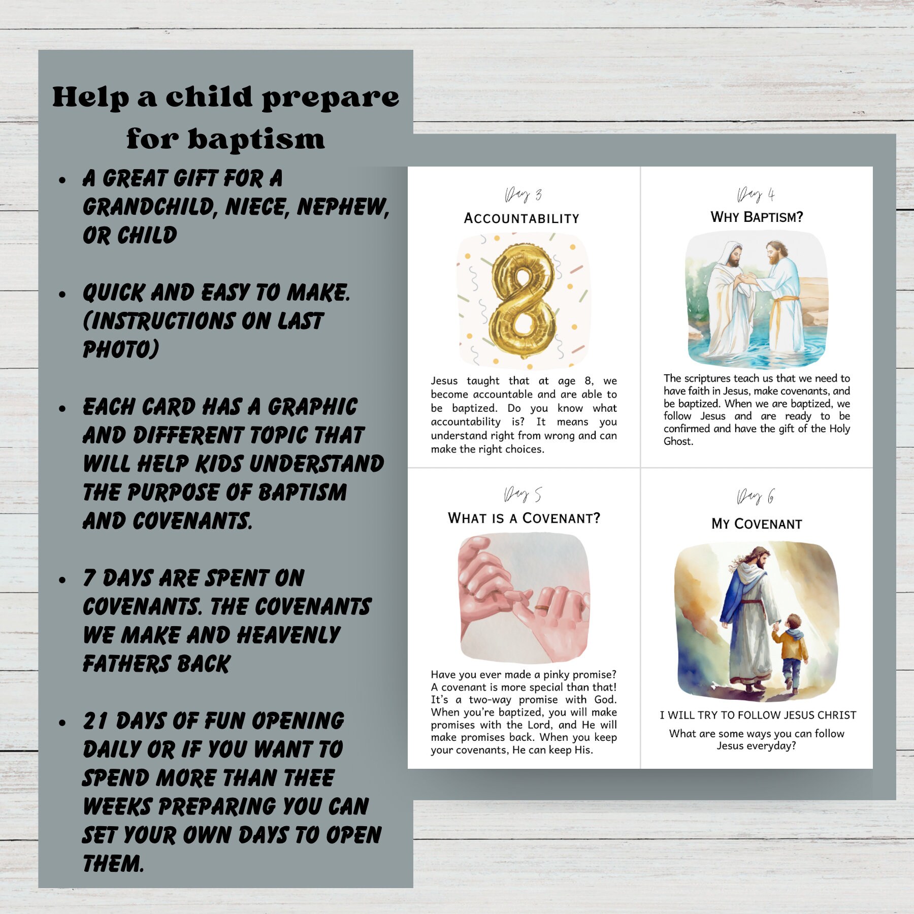 21-day Baptism Preparation Advent Calendar Graphics Count Down Baptism ...