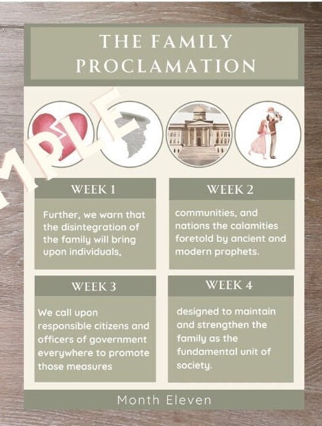 Family Proclamation 2025 Memorization Flyers: LDS Missionary Gift ...