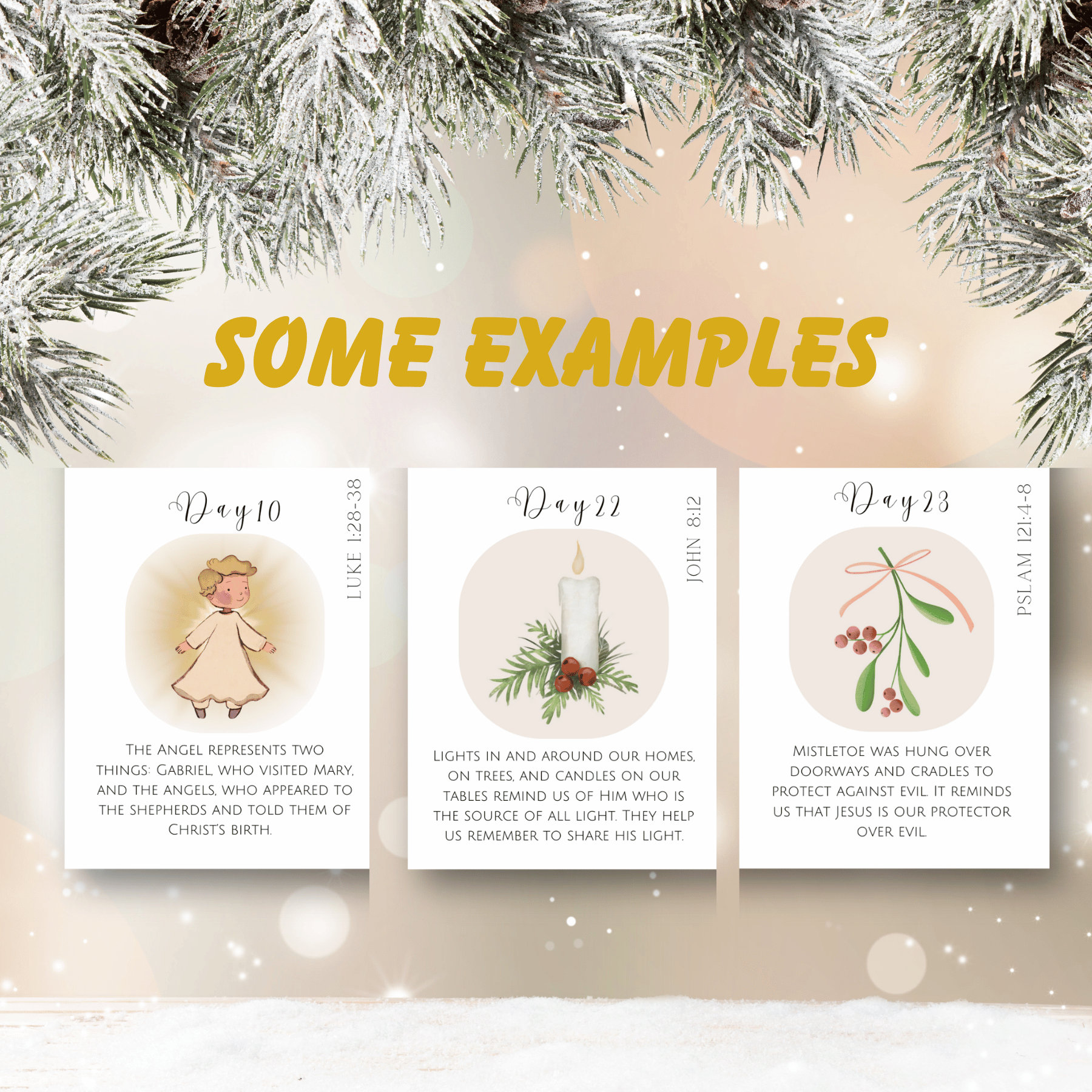 Christmas Symbols of Jesus Advent Calendar With Daily Scriptures (PDF ...