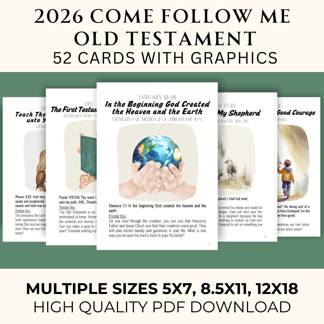 Come Follow Me 2026 - Old Testament Scripture Set (4 Digital Downloads ...