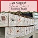 Jesus Christ Advent Calendar: 25 Names, KJV Scriptures, Christian Gift ...