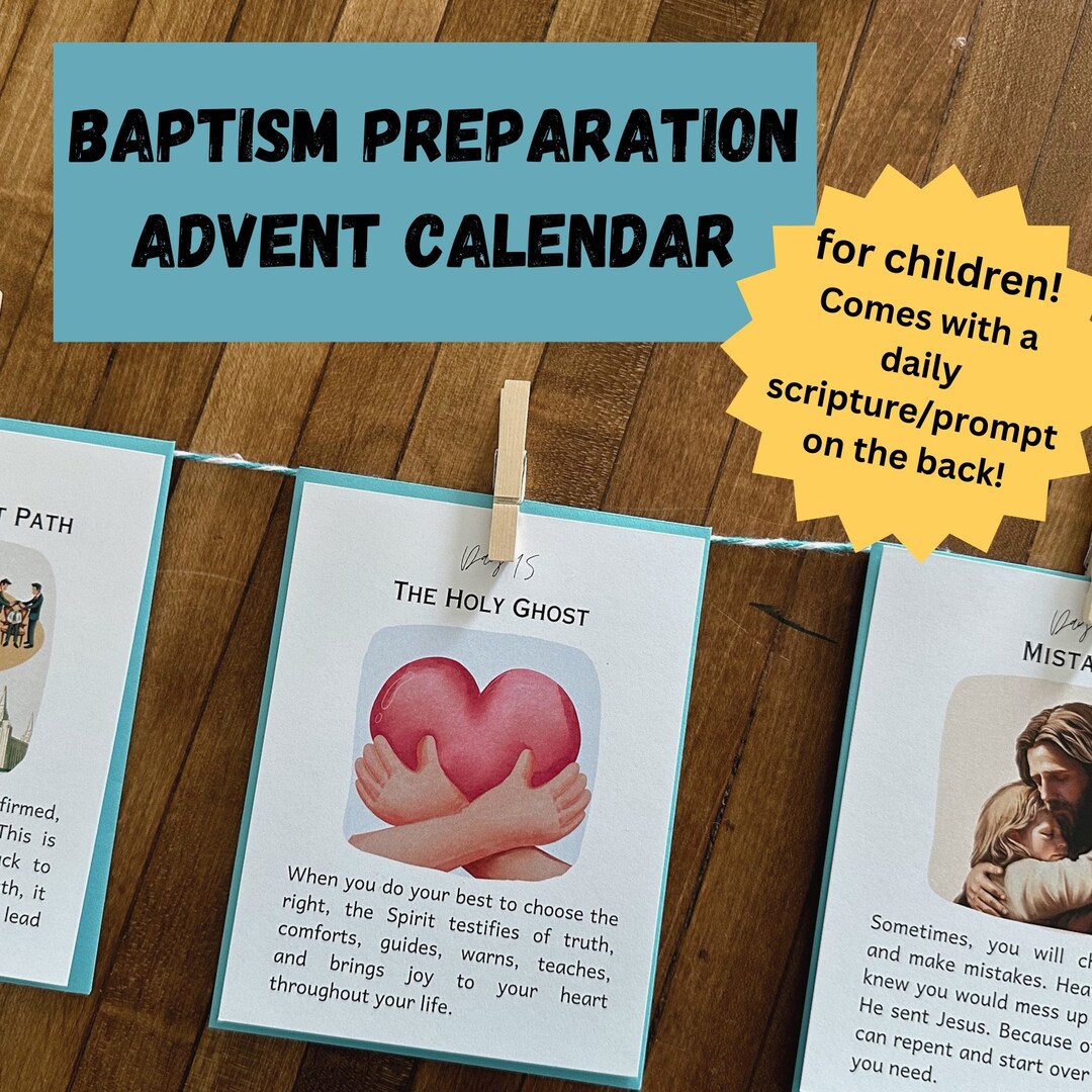 Baptism Preparation/review Advent Calendar for 7/8-year-old Child Gift ...