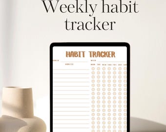 Weekly Habit Tracker – DIGITAL Download PDF Compatible With Notability ...