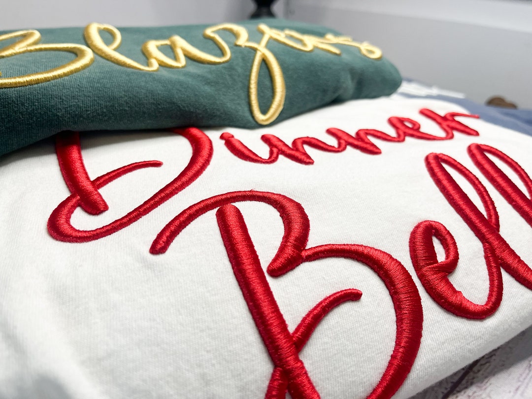 Custom 3D Puff Embroidery Word Name Mascot Team Design DIGITAL Delivery ...