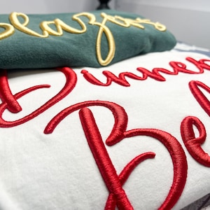 Custom 3D Puff Embroidery Word Name Mascot Team Design DIGITAL Delivery ...