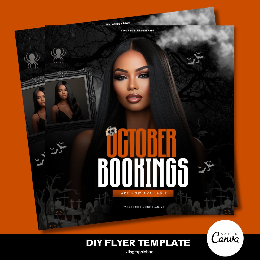 Editable Booking Flyer Templateoctober Bookings Flyer - Etsy