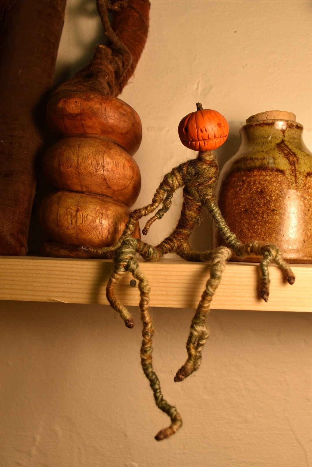 Little Pumpkin Hallow-sprite Autumn Halloween Poseable Art - Etsy