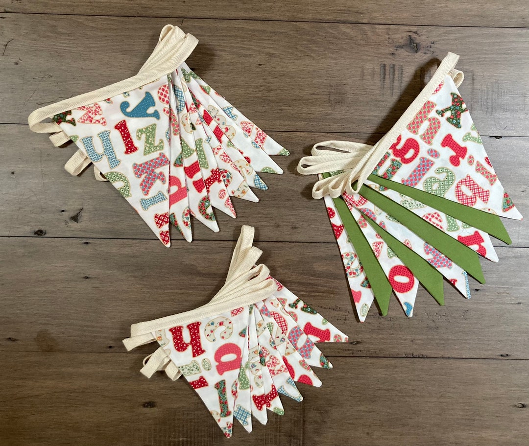 Alphabet Nursery Bunting: Sage Green Cotton Garland - Etsy UK