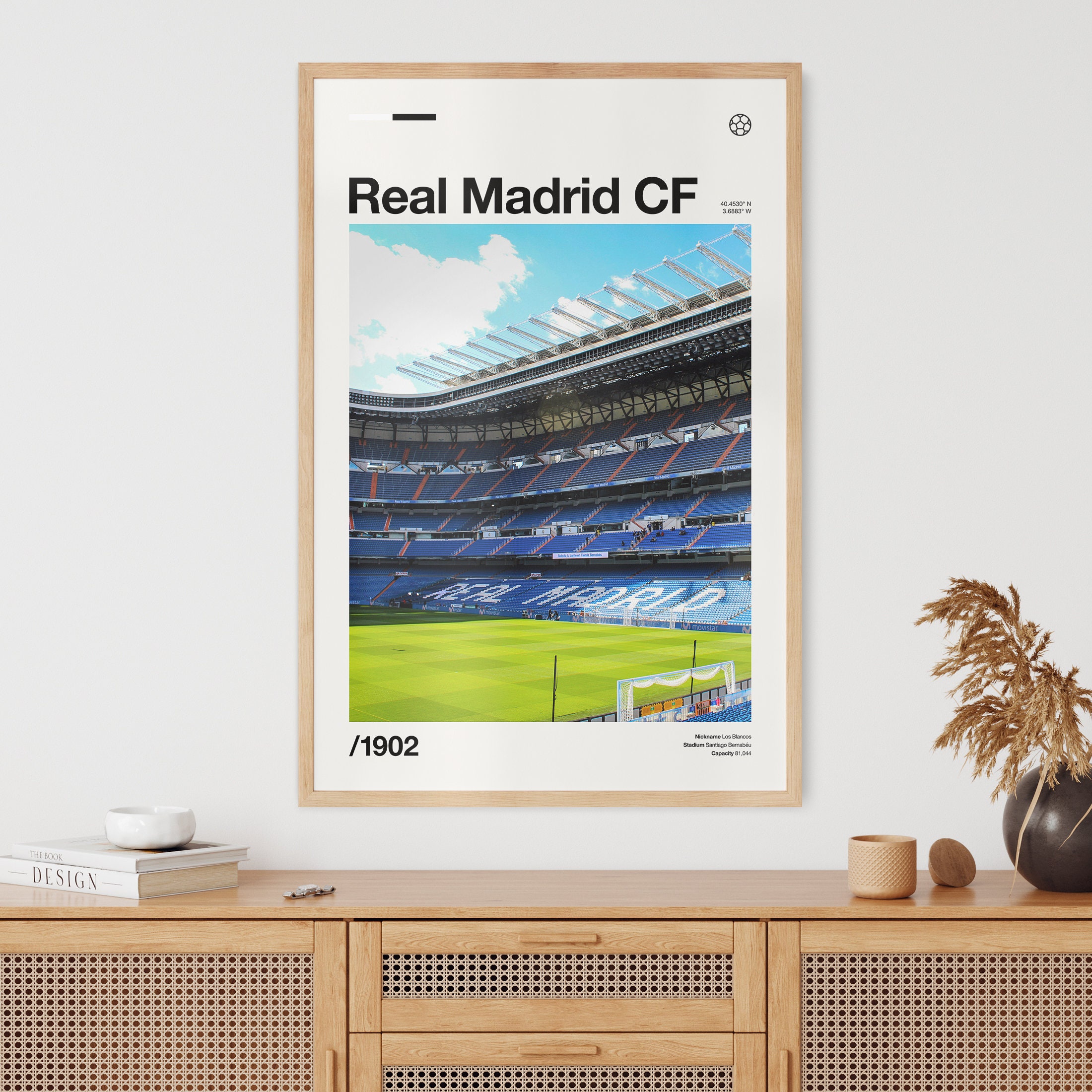 Real Madrid CF Poster Print Santiago Bernabéu Stadium Football Poster ...