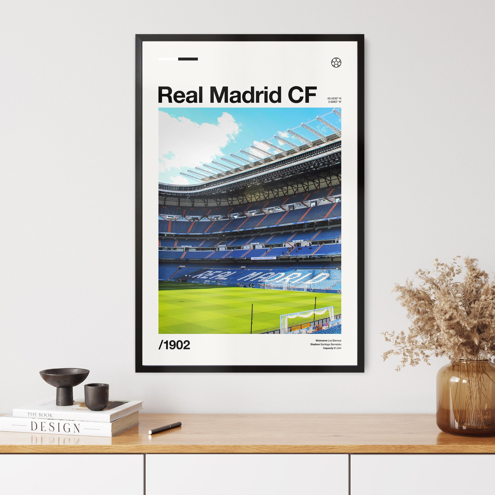 Real Madrid CF Poster Print - Santiago Bernabéu Stadium - Football ...