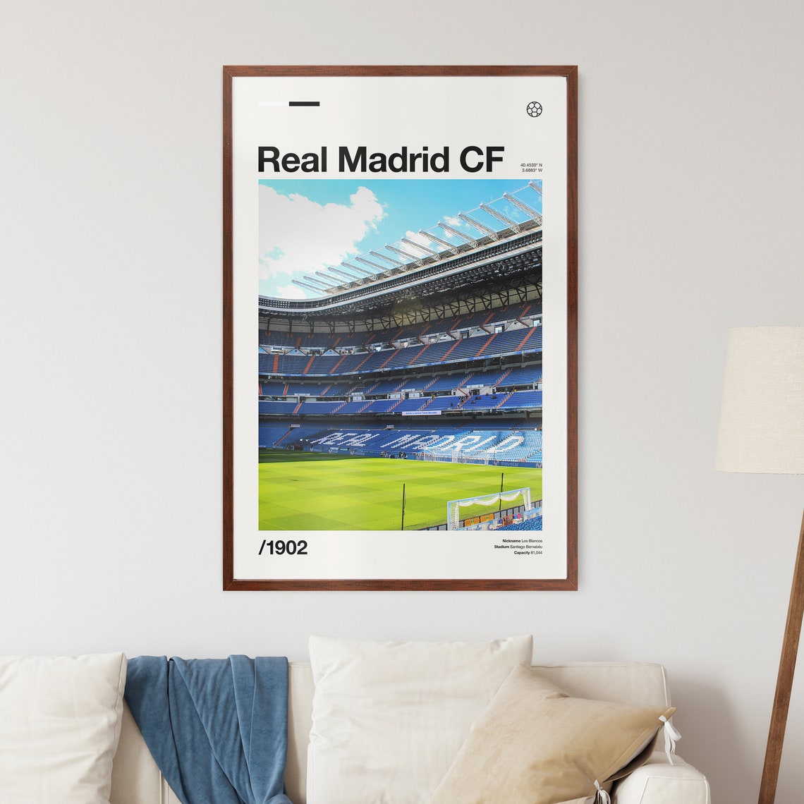 Real Madrid CF Poster Print Santiago Bernabéu Stadium Football Poster ...