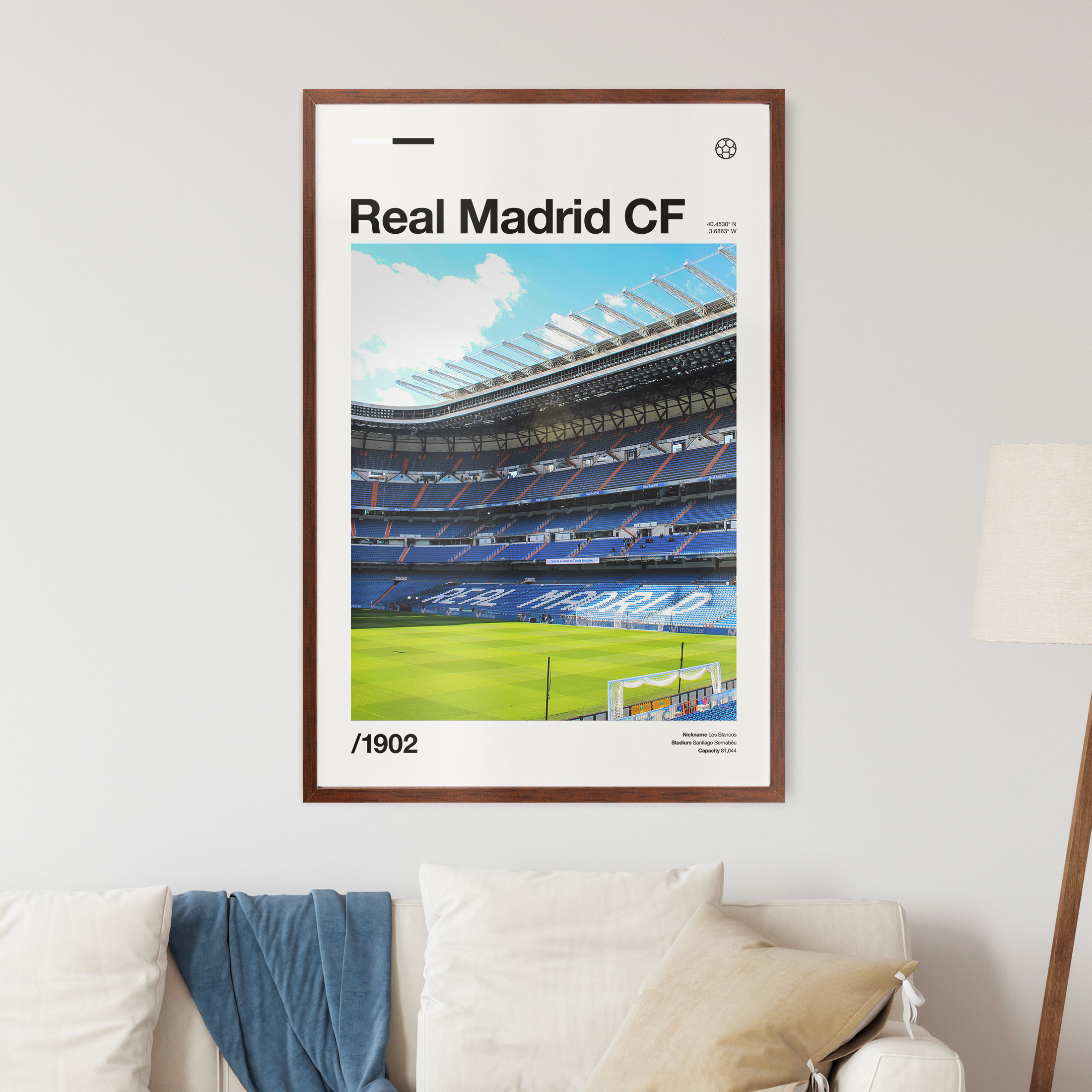 Real Madrid CF Poster Print Santiago Bernabéu Stadium Football Poster ...