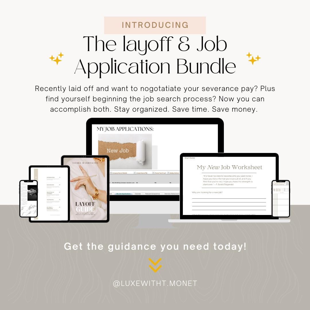 Layoff Guide & Job Application Tracker Bundle (editable) - Etsy