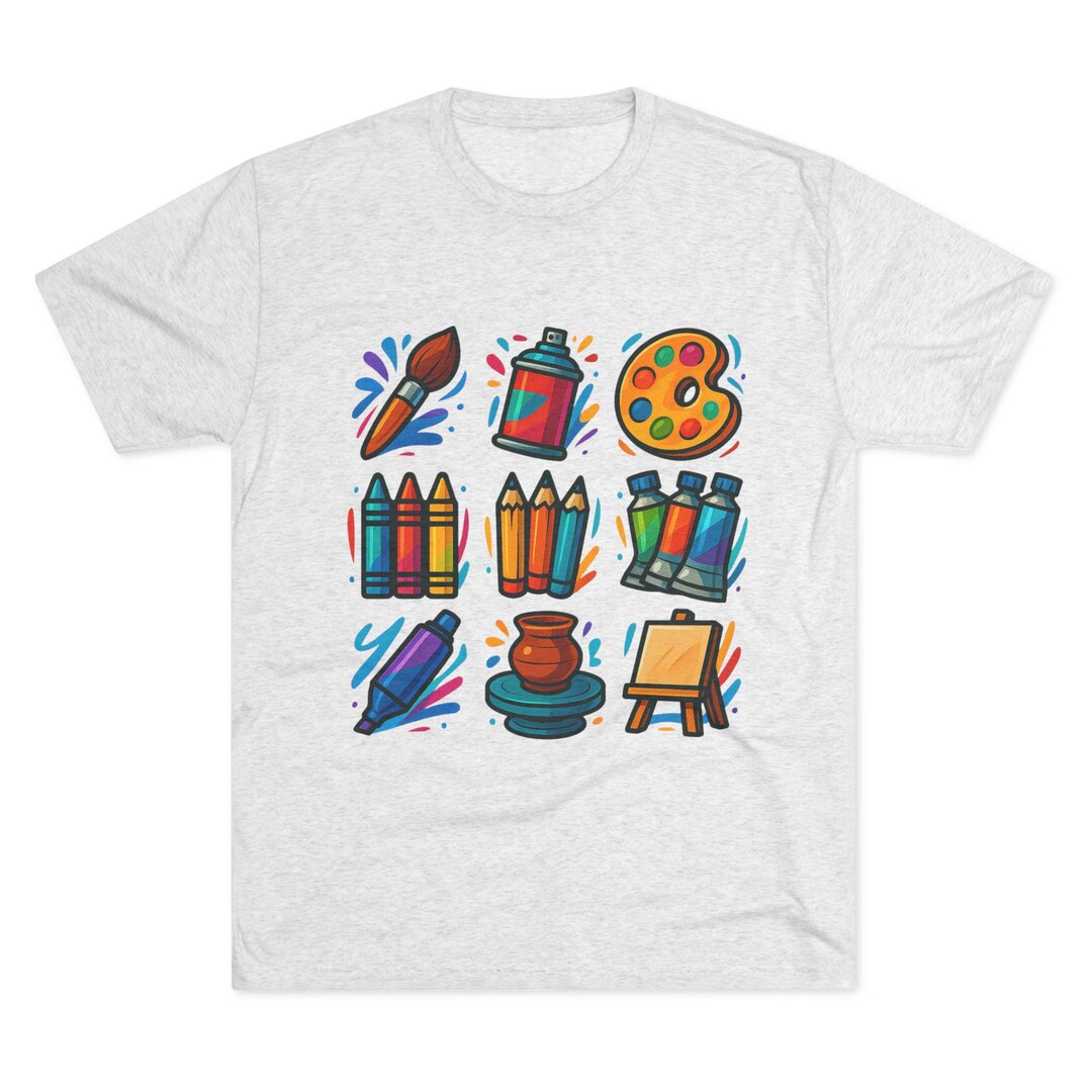 Art Teacher Graffiti Design T-shirt | Colorful Art Supplies ...