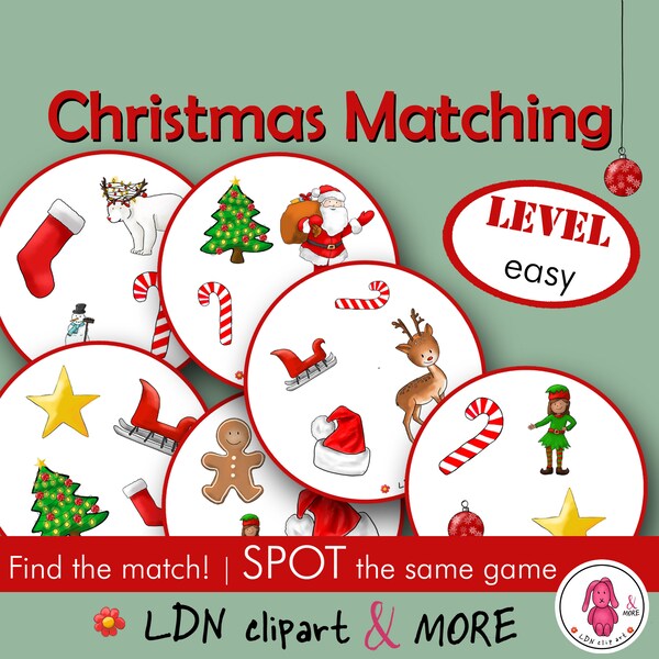 Christmas Spot It Game - Etsy