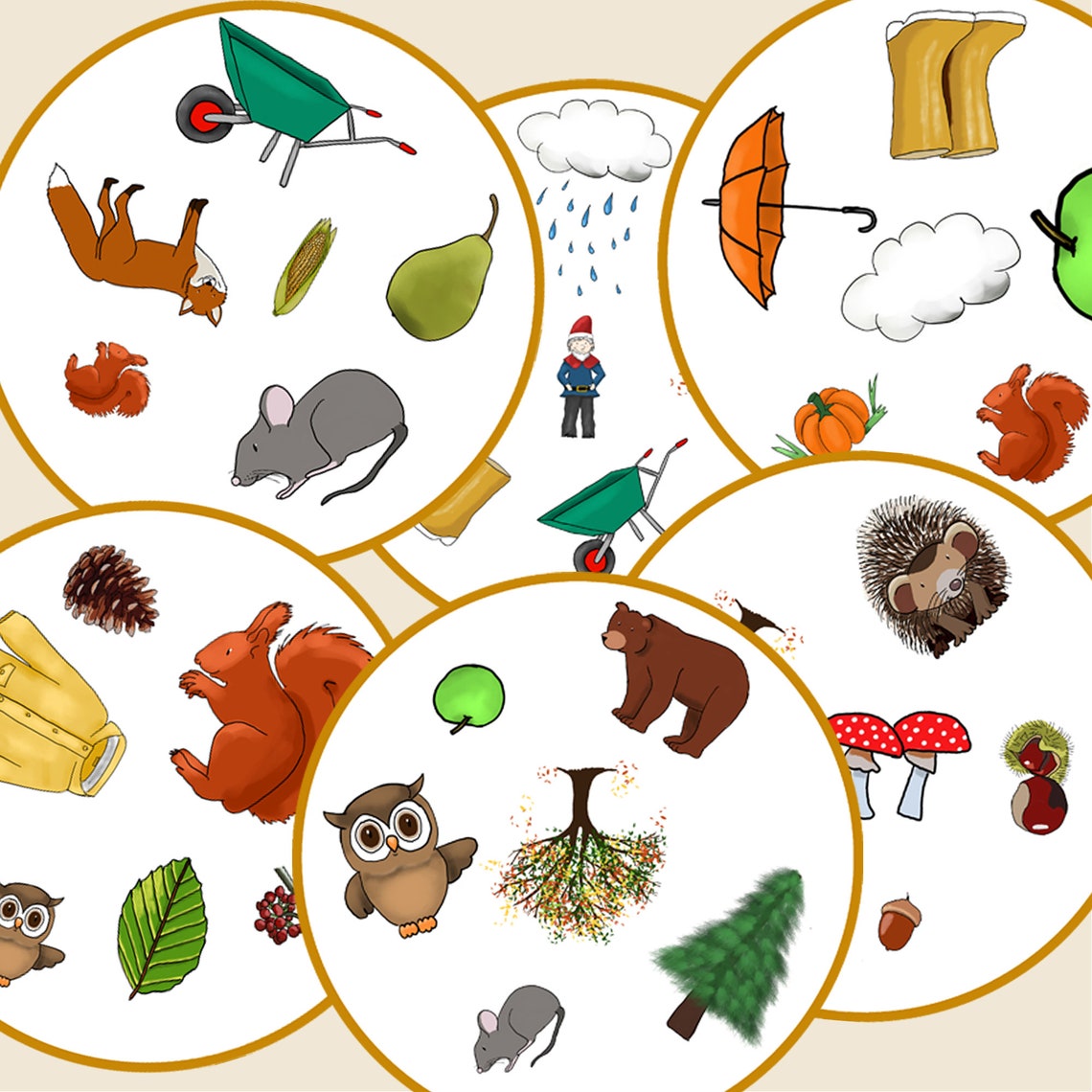 Spot It Style AUTUMN Game • Dobble Style: an Engaging and Fun Matching ...