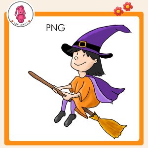 WITCH HALLOWEEN Clip Art, Make a Cute Scary Gift, Create Your Own With ...