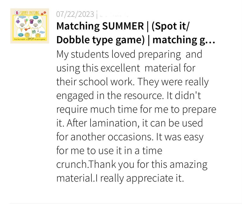 Spot It Style SUMMER Game | Dobble Style, a Fun Matching Game | for SLP ...