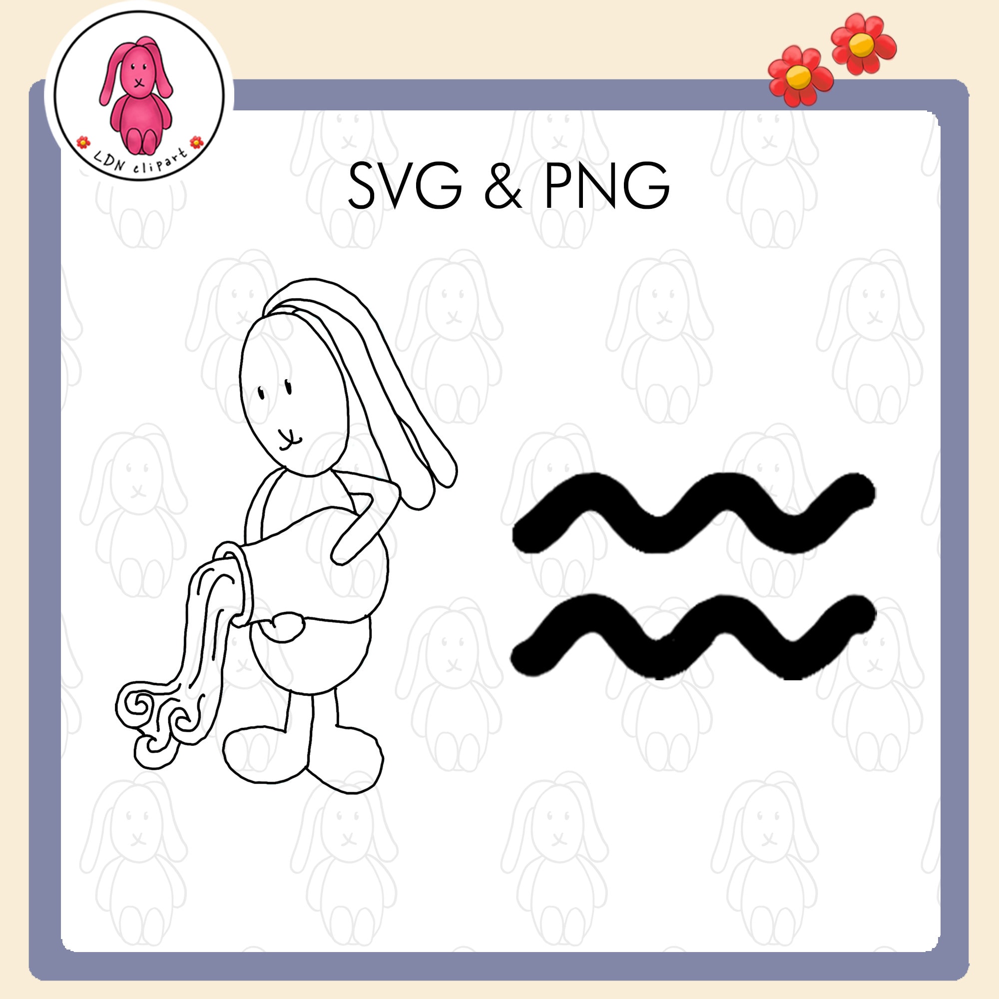 Aquarius Zodiac Sign Clip Art, Create Your Own | 300 Dpi Digital ...