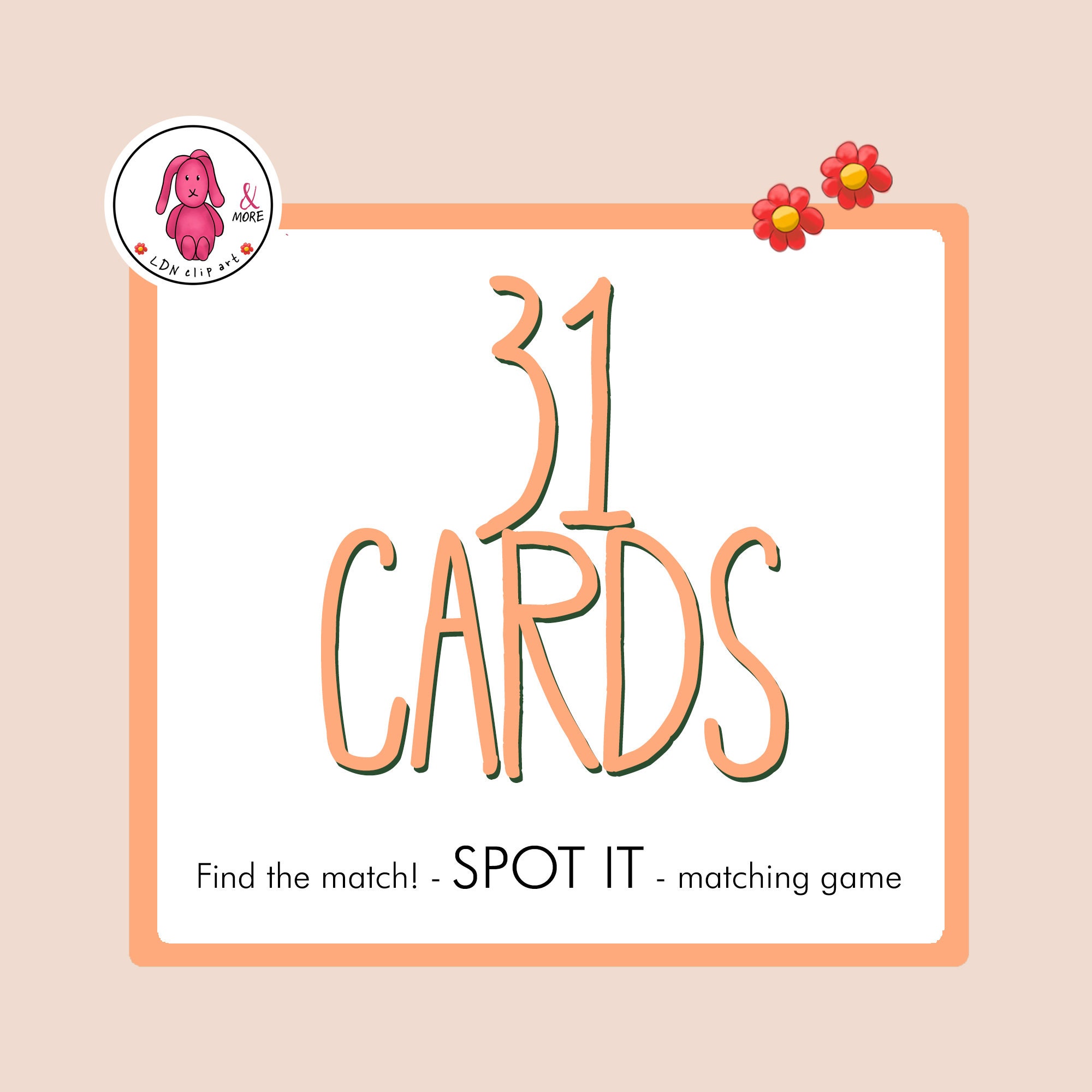 Spot It Style SPRING Game Dobble Style, a Fun Childrens Learning Game ...