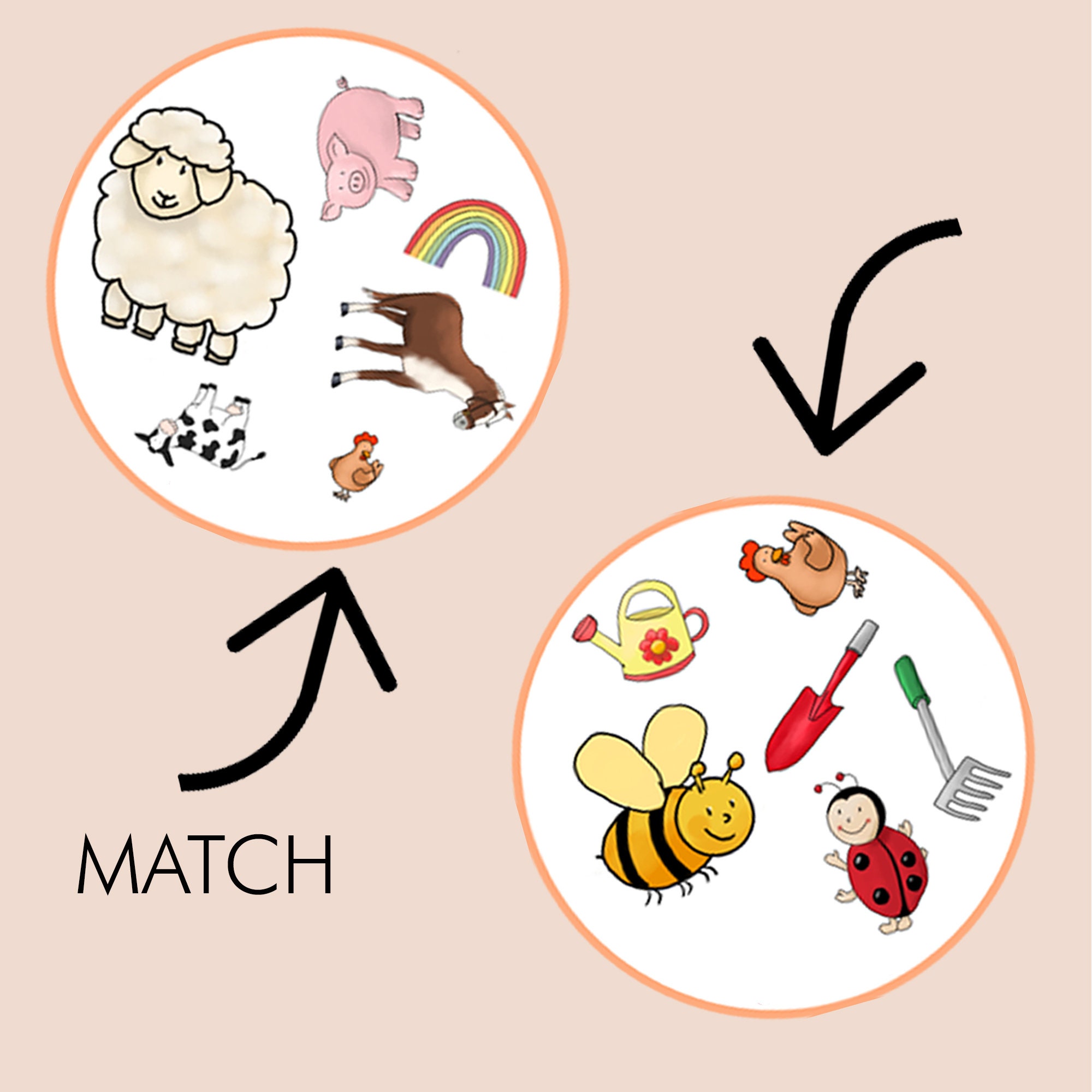 Spot It Style SPRING Game Dobble Style, a Fun Childrens Learning Game ...