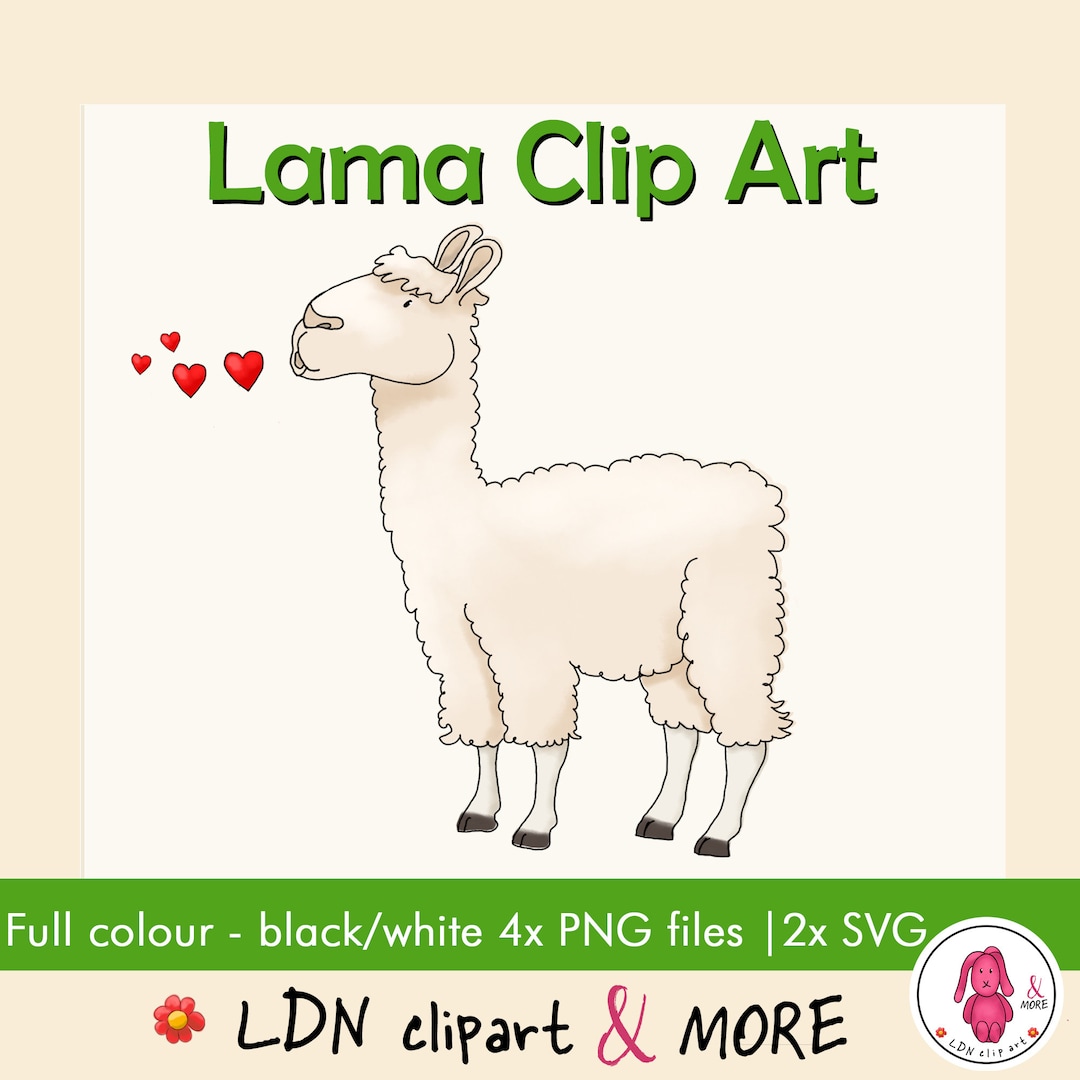 Spitting LAMA Clip Art, Make a Cute Sweet Gift, Create Your Own With ...