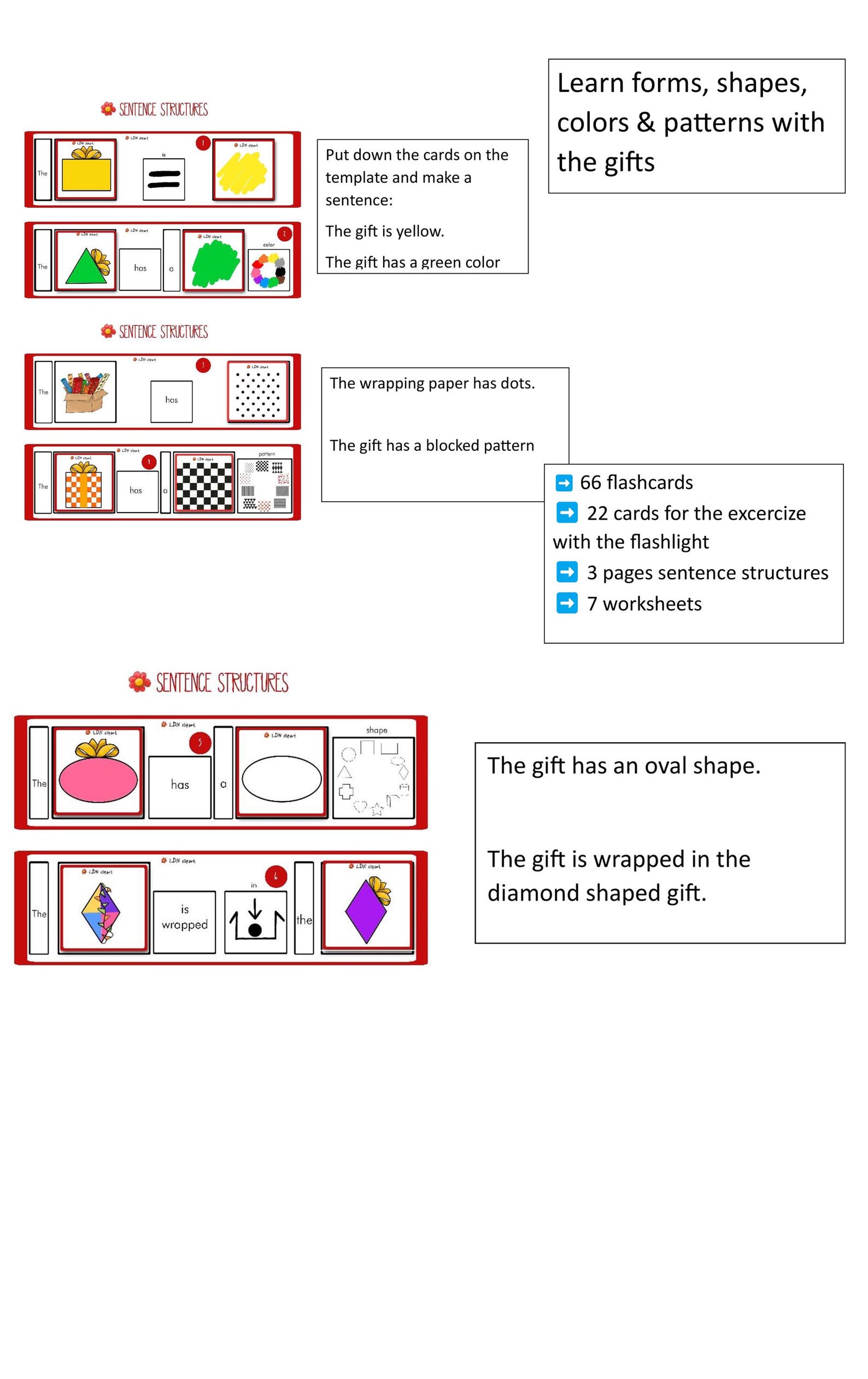 Shapes • Colors • Patterns CHRISTMAS • Including Flash Cards • WINTER ...