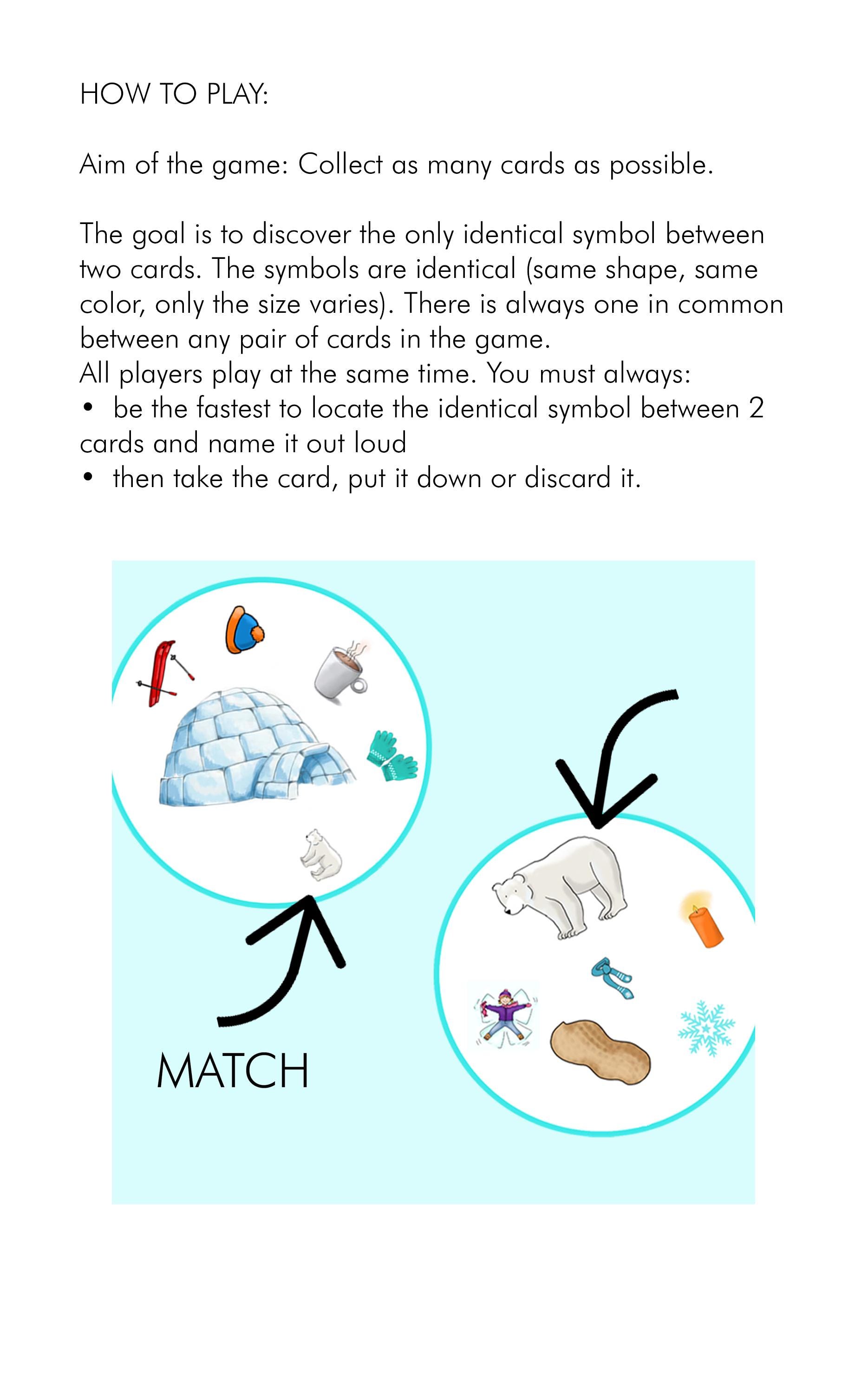 SPOT IT Style WINTER Game, Play and Learn the Words of the Season ...