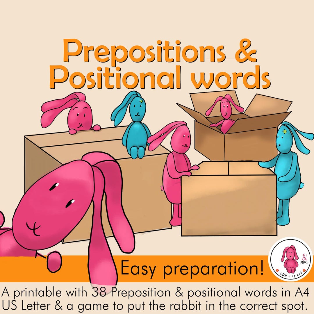 Prepositions and Positioning Bundle • Position Language Words + Fun ...