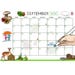 September Calendar, Monthly Planner for Teachers, Family, School or ...