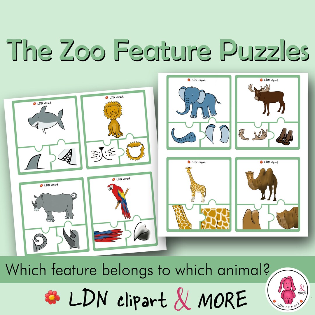 Improve Visual Recognition Skills With These ZOO Puzzles | for SLP ...
