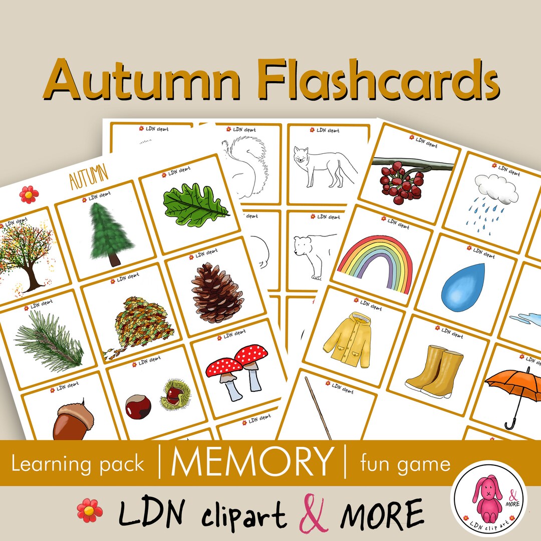 AUTUMN Flash Cards for Teachers, Homeschool and so On: A Fun and ...