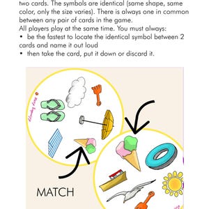 Spot It Style SUMMER Game | Dobble Style, a Fun Matching Game | for SLP ...