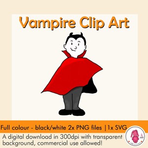 VAMPIRE HALLOWEEN Clip Art | a Cute Scary Gift, Create Your Own With ...