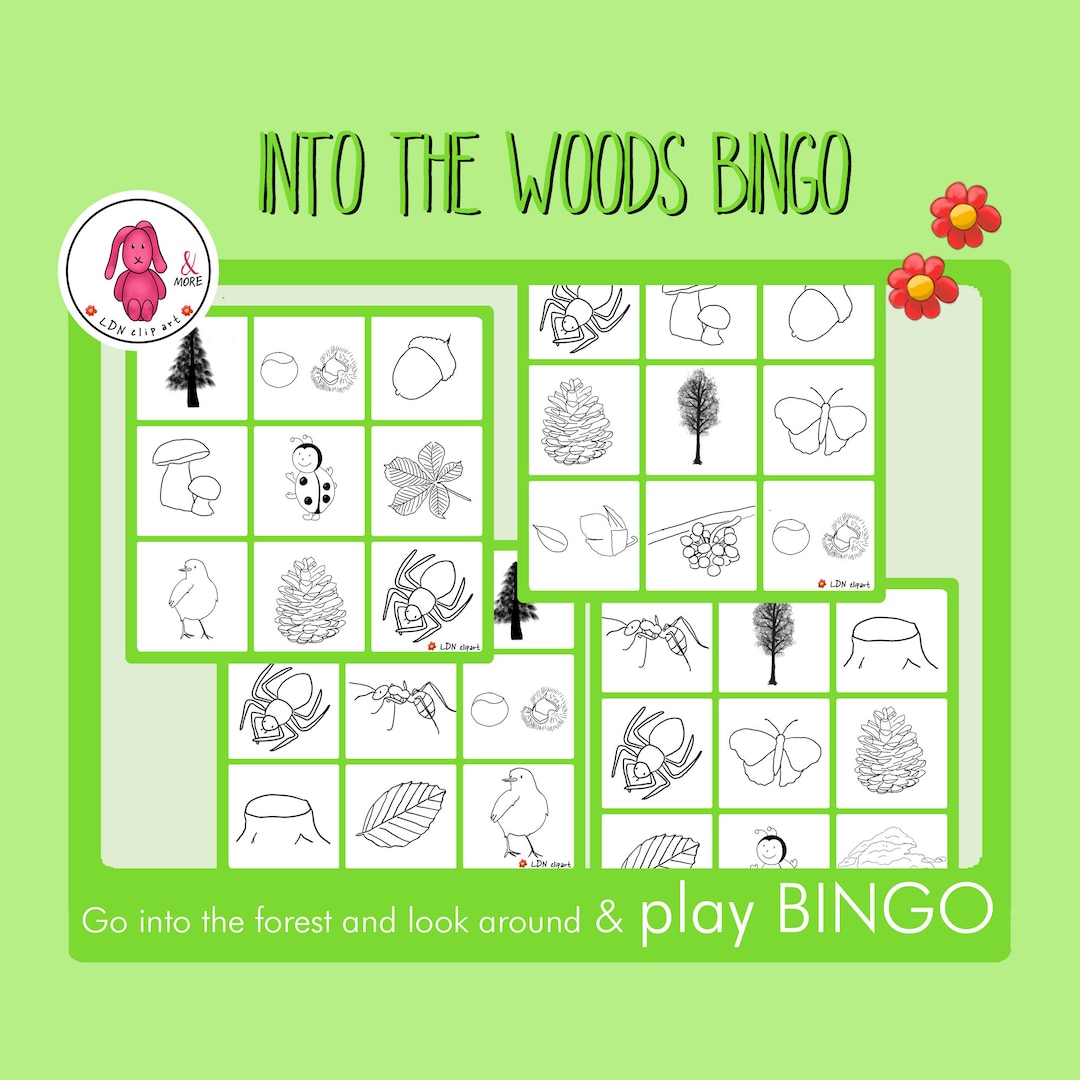 Into the Woods BINGO to Learn Vocabulary for Slp Preschool - Etsy