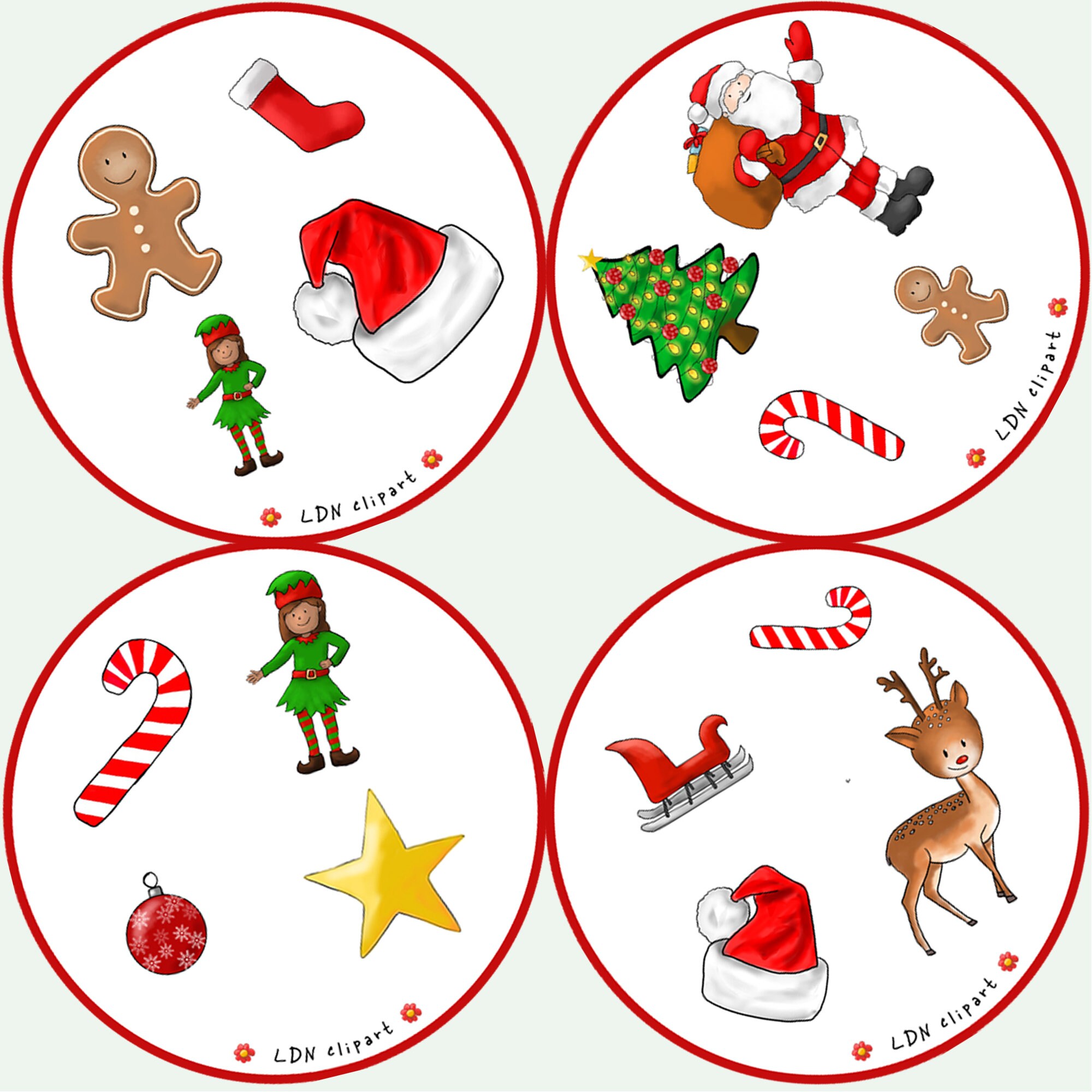Spot It Style CHRISTMAS Game Level EASY | Dobble Style, Fun Learning ...