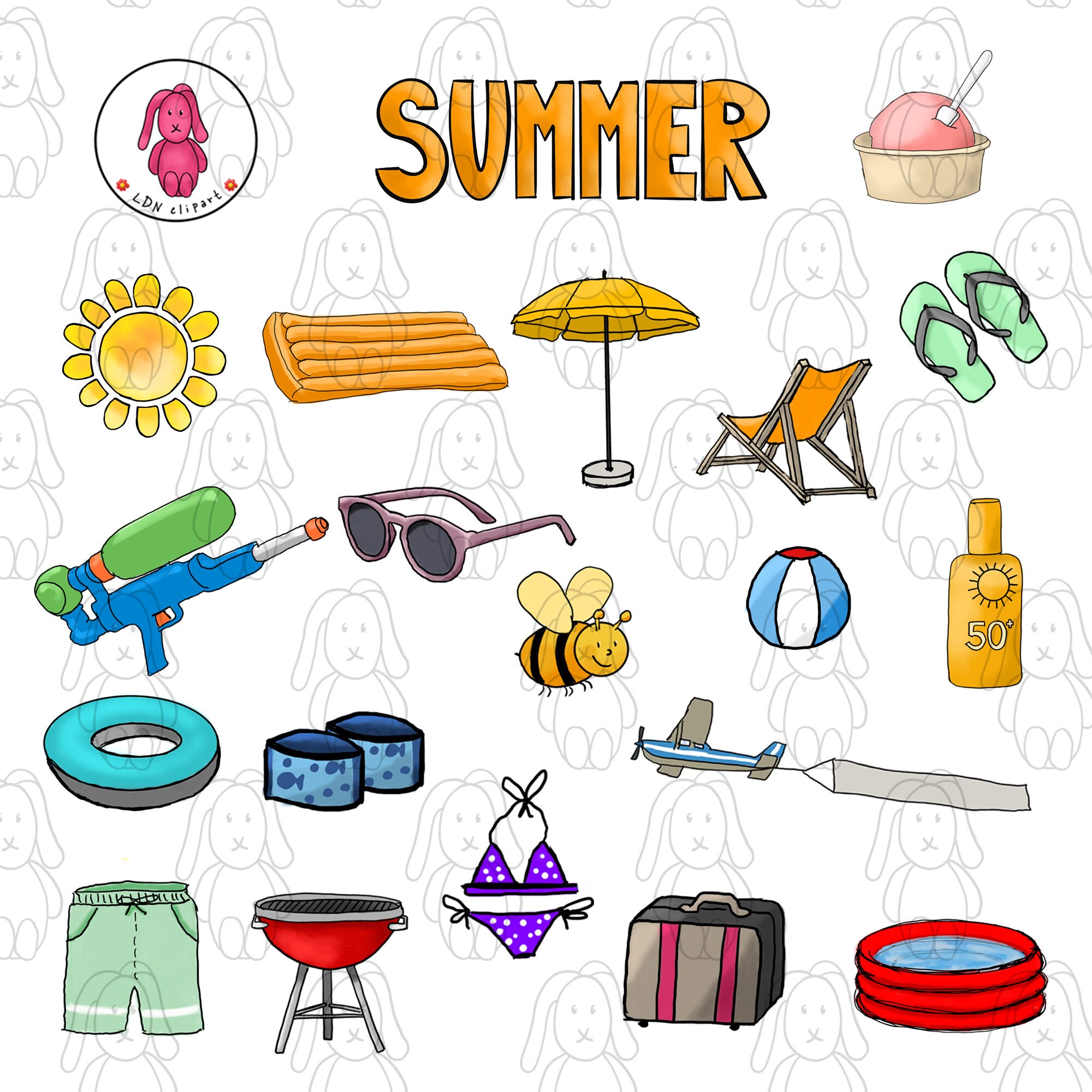 SUMMER Clip Art, Make Holiday, Beach, Travel Worksheets or Gifts Or ...