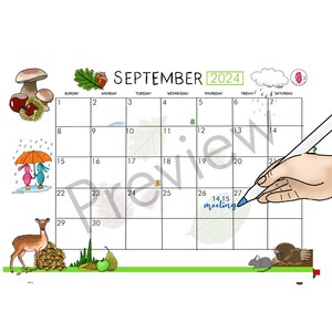 September 2024 Calendar, Monthly Planner for Teachers, Family, School ...