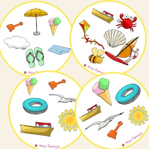 Spot It Style SUMMER Game | Dobble Style, a Fun Matching Game | for SLP ...