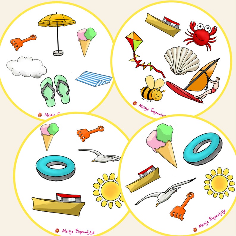 Spot It Style SUMMER Game | Dobble Style, a Fun Matching Game | for SLP ...