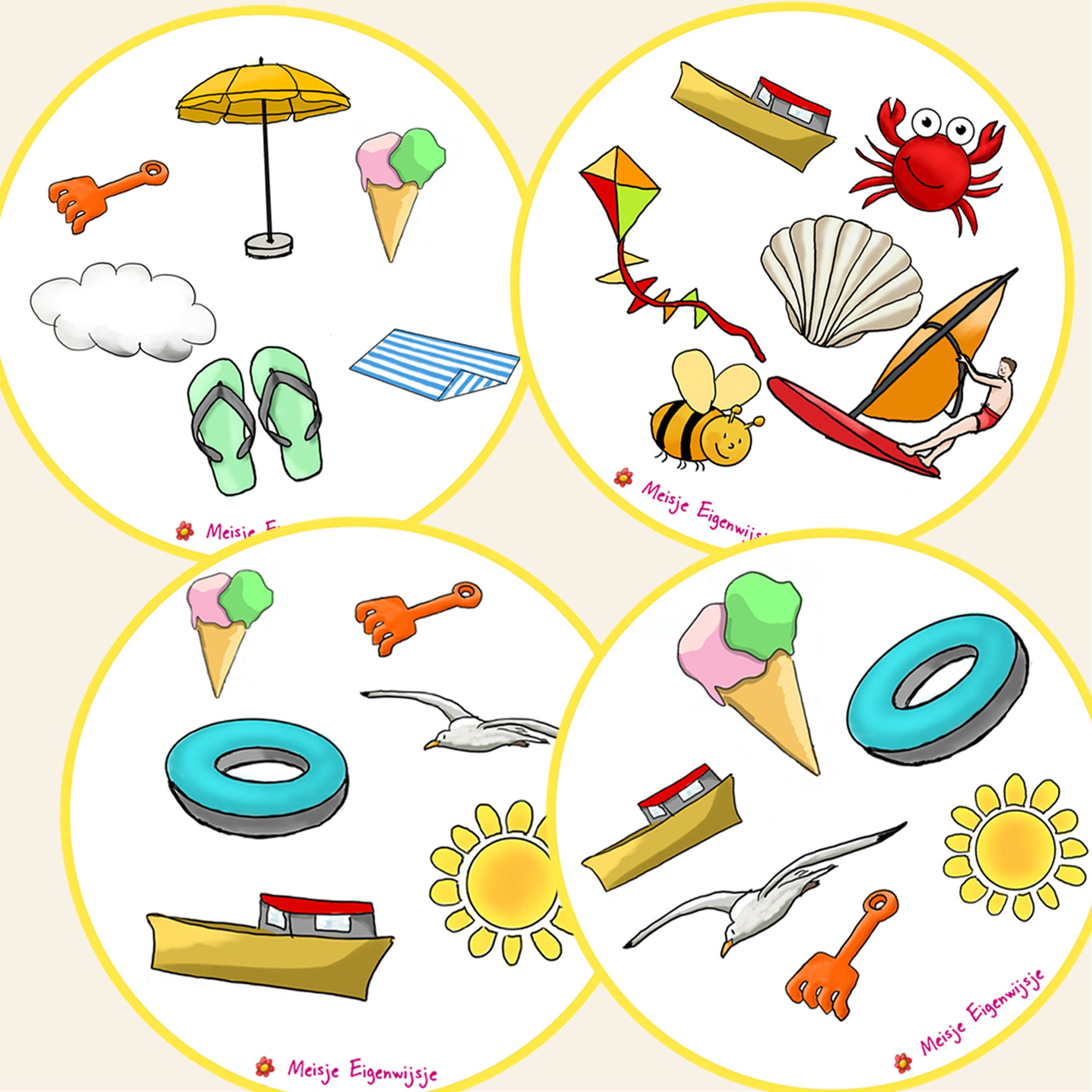 Spot It Style SUMMER Game | Dobble Style, a Fun Matching Game | for SLP ...