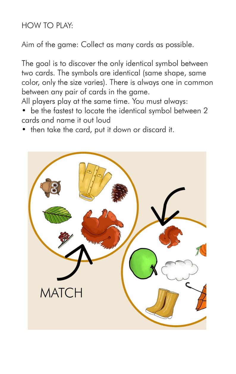 Spot It Style AUTUMN Game • Dobble Style: an Engaging and Fun Matching ...