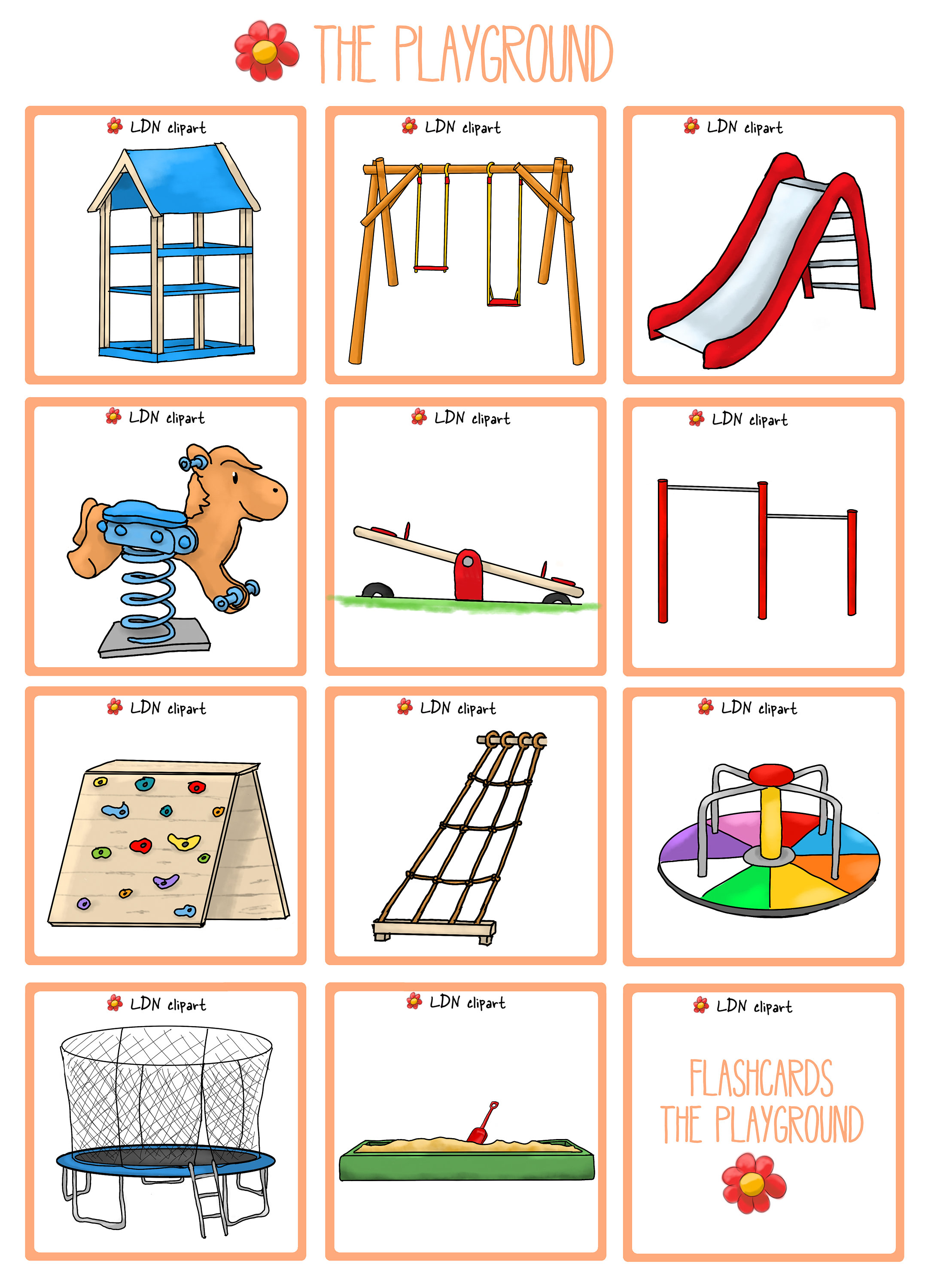 Flashcards SPRING to Learn Words or Play a Memory Game for Slp ...